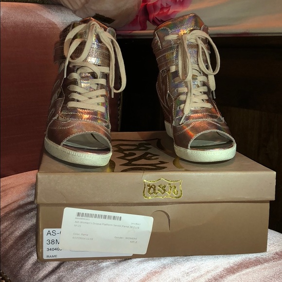 Ash | Shoes | Ash Groove Platform Sandal Leather Color Rame 8m | Poshmark